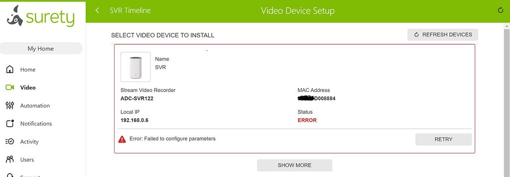 ADC-SVR122 Installation fails - Support - Surety Support Forum